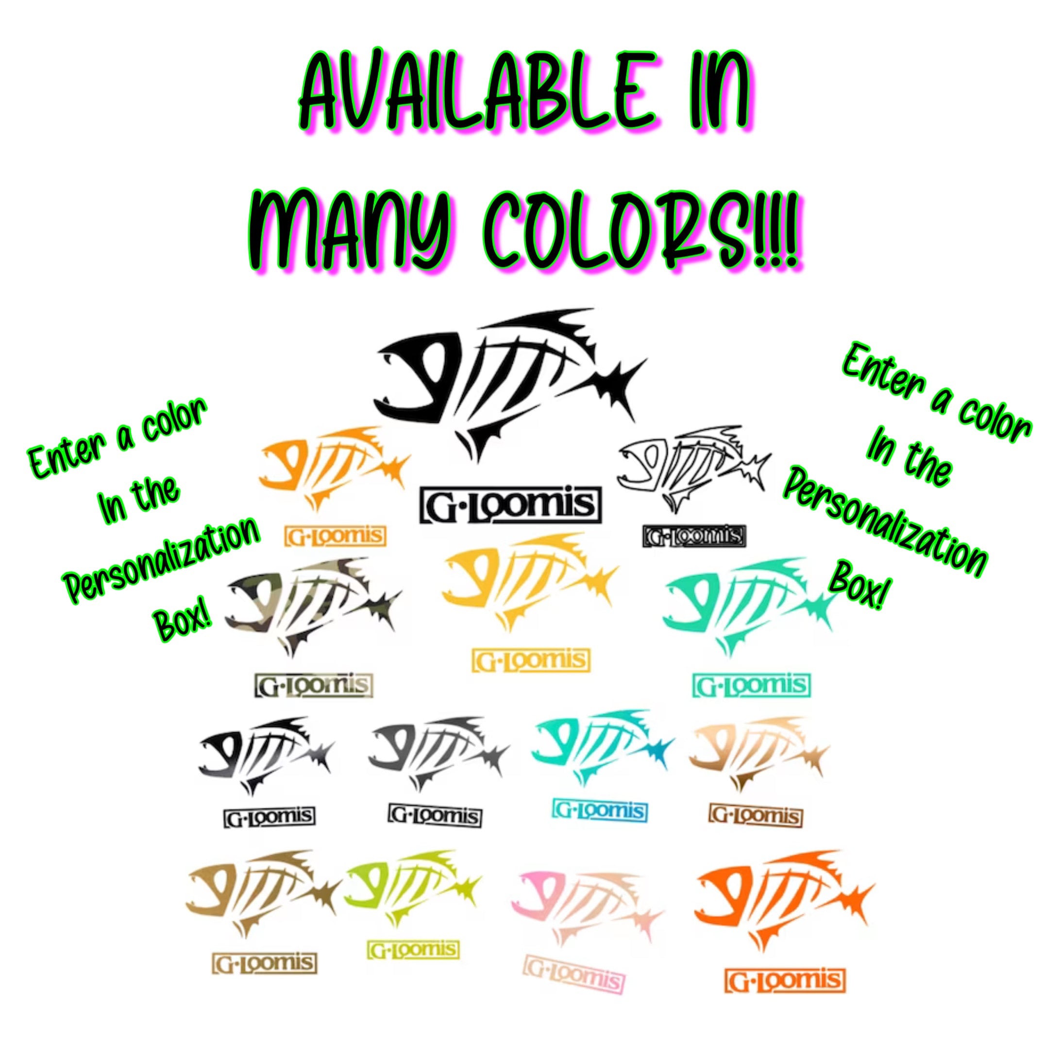 G-loomis Vinyl Sticker Fly Fishing Fish Logo Decal Rods Reel Trout ...