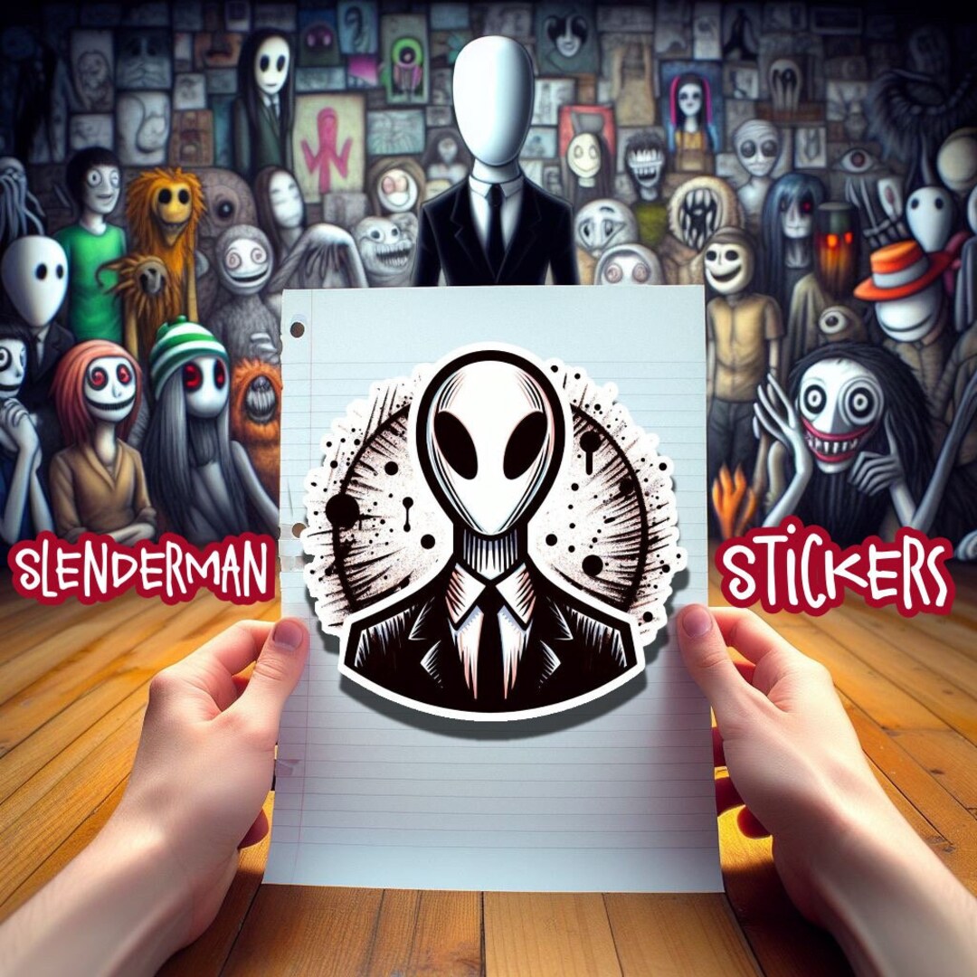Slenderman Creepypasta Lore Unique Sticker Collection Slenderman ...