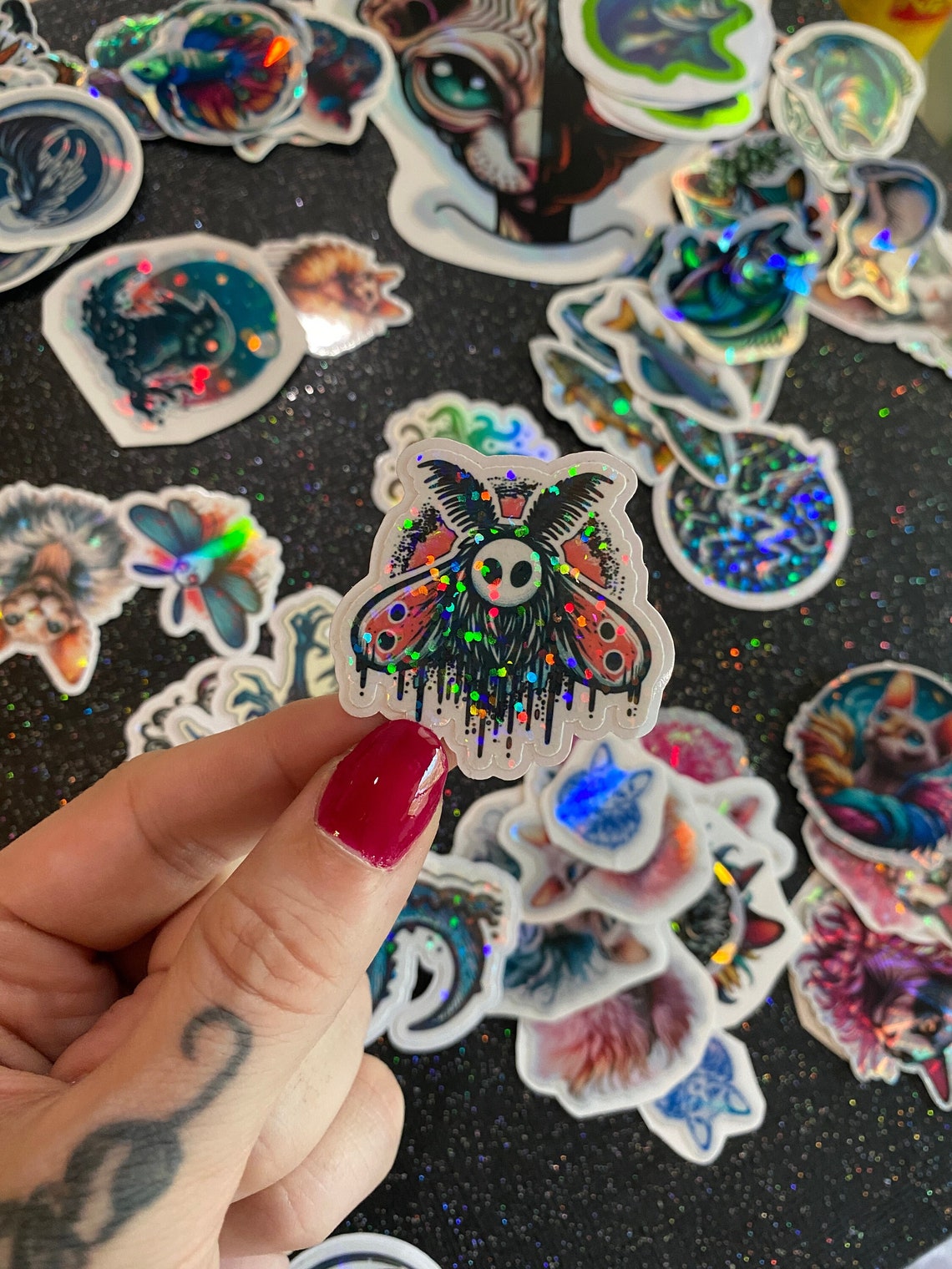 Cute Mothman Cryptid Moth Creepy Stickers, Waterproof Horror Decals ...