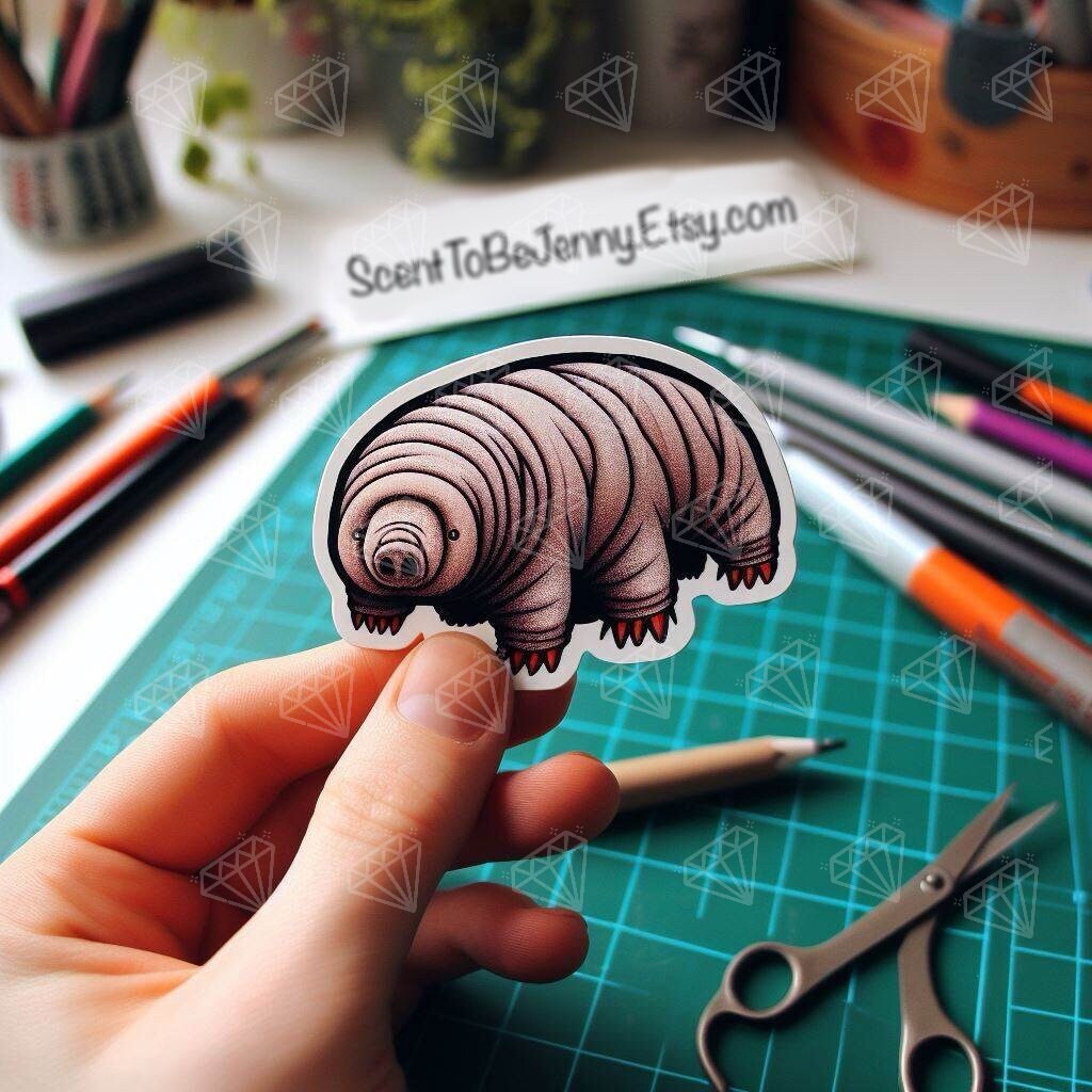 Tardigrade Water Bear Vinyl Decal Sticker Cute Micro Biology Moss ...
