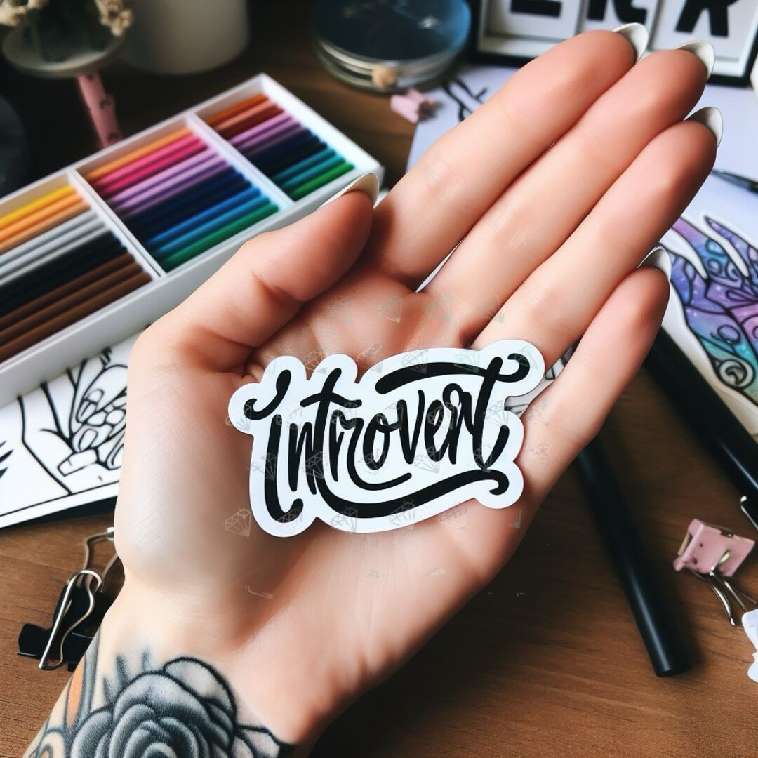 Introvert Sticker, Introvert Decal, Sarcastic Stickers, Laptop Decal ...