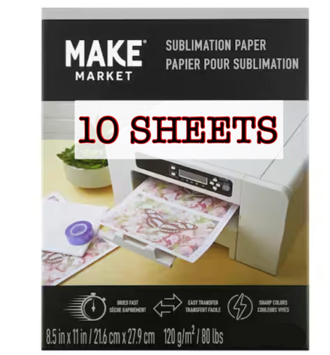 10 Ct. Sublimation Paper, Sheets, Make Market - Etsy