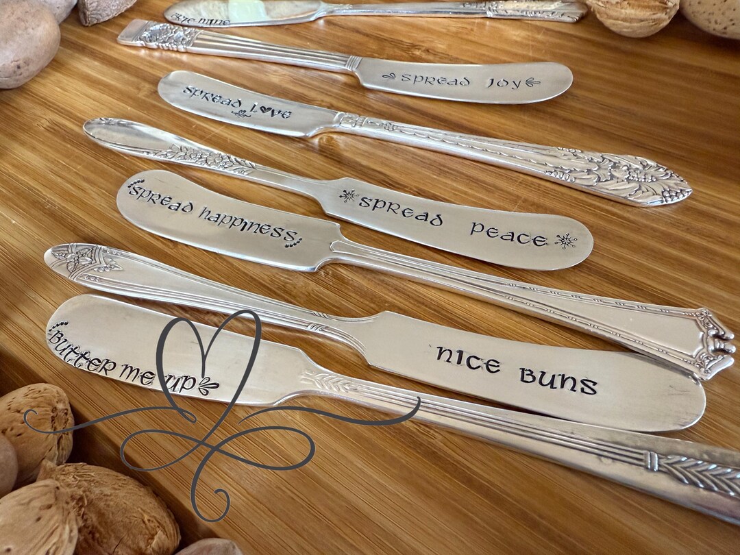 Vintage, Stamped, Silverplated Butterknives • Hostess Gift - Etsy
