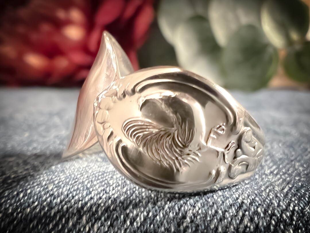 Blue Hen Chicken Mini Spoon Ring • Delaware • 1979 Franklin Mint ...