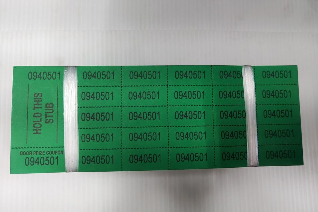 Green Tricky Tray Auction Tickets 500 Sheets - Etsy
