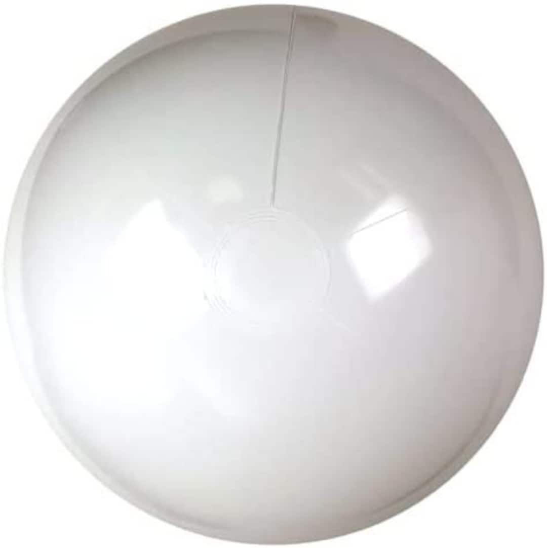 24-inch Deflated Size Solid White Beach Ball Great for Graduation for ...
