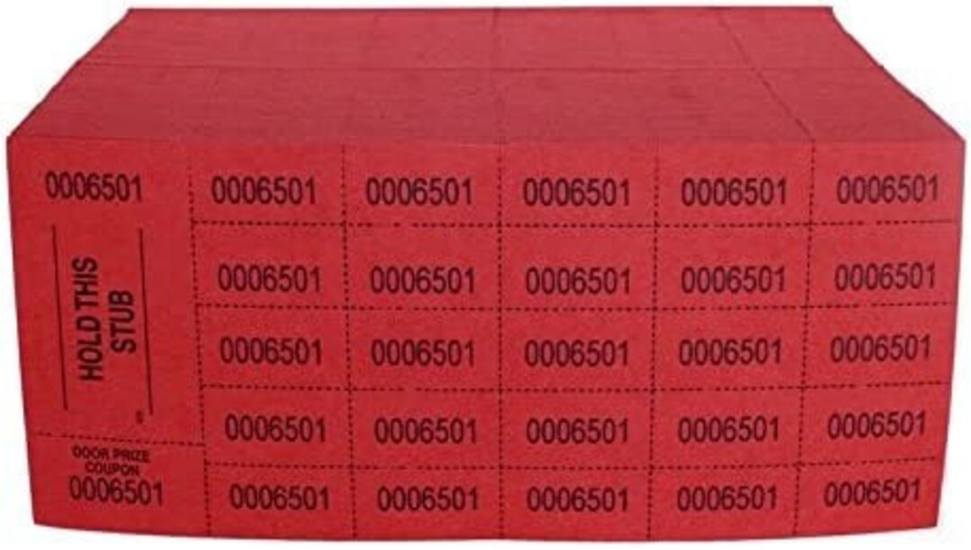 Red Tricky Tray Auction Tickets- 500 Sheets - Etsy