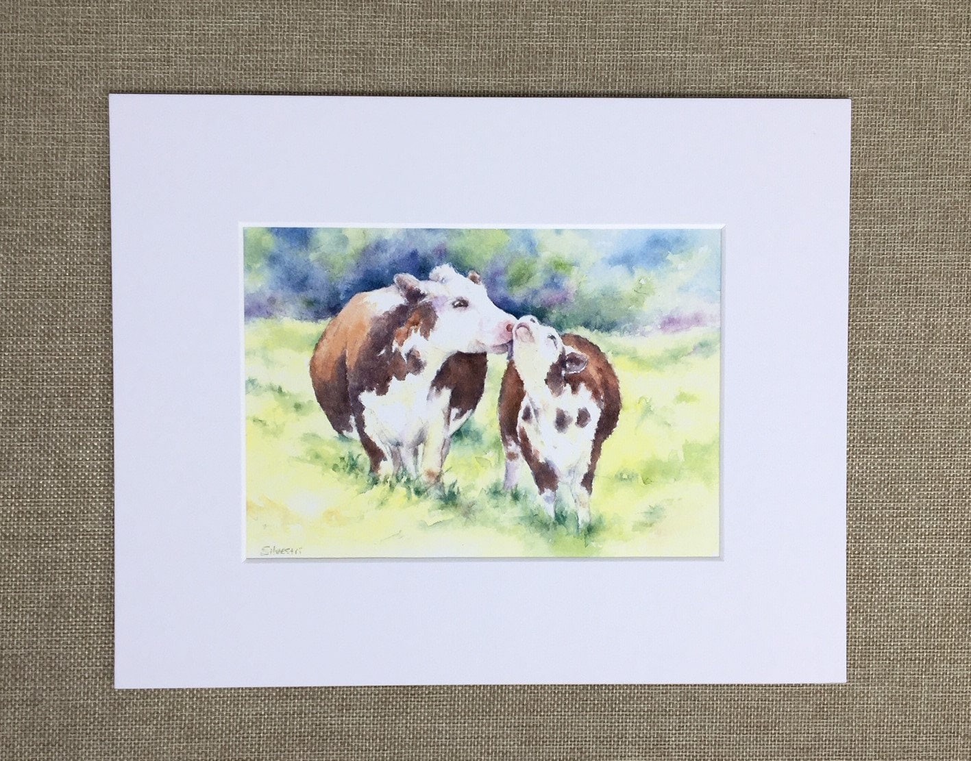 Cow Print Calf Print Hereford Cow Decor Cow Art Cow Decor - Etsy
