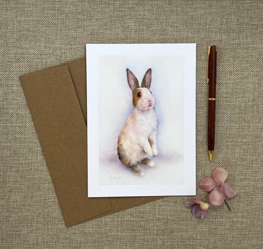Bunny Rabbit Card, Bunny Art Card, Dutch Bunny Rabbit, Rabbit ...