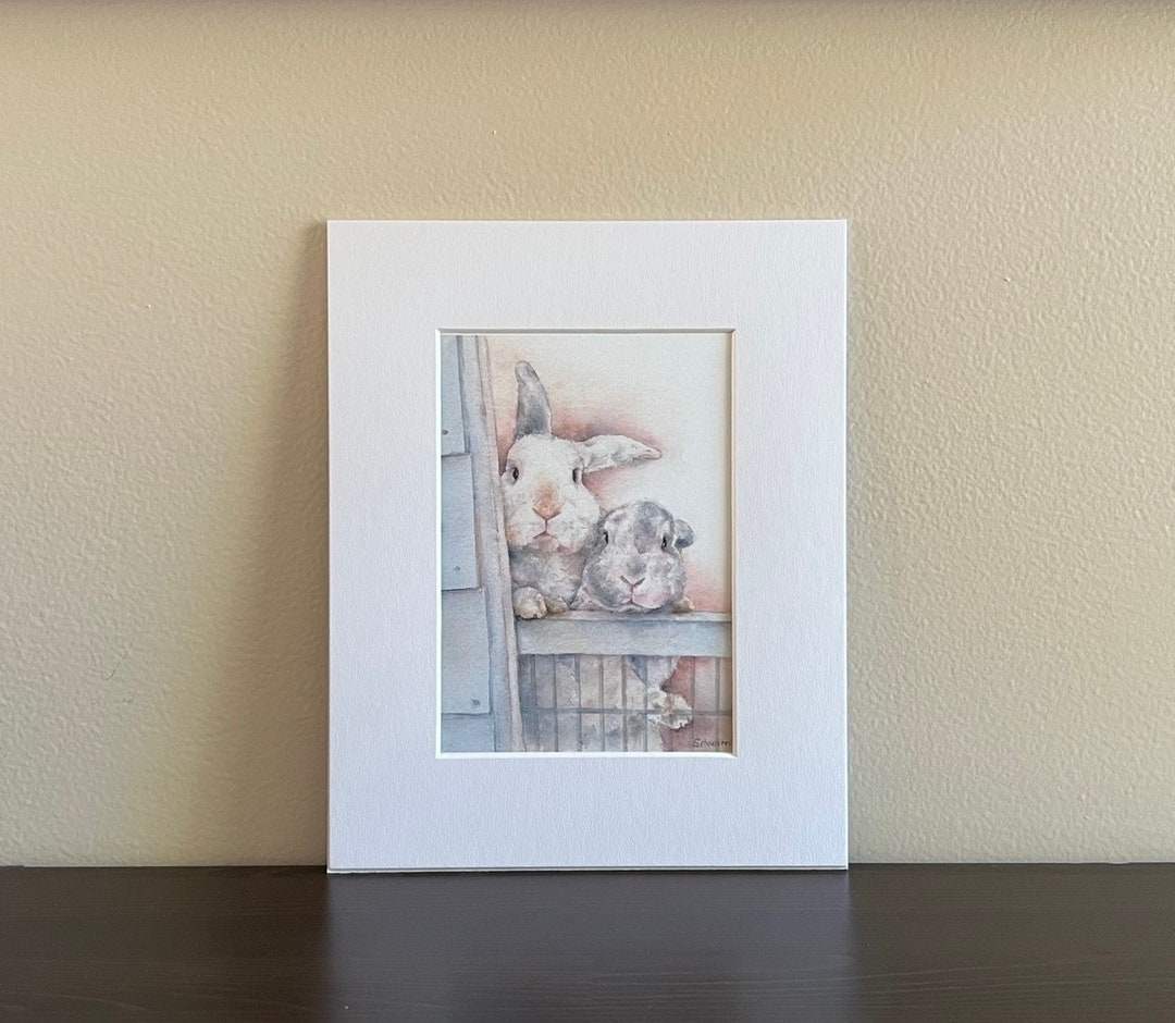 Bunny Print, Rabbit Print, Bunny Art Print, Rabbit Art Print, Bunnies ...