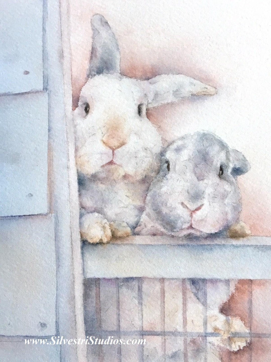 Bunny Print, Rabbit Print, Bunny Art Print, Rabbit Art Print, Bunnies ...