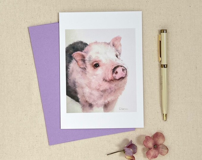 Pig Card - Etsy