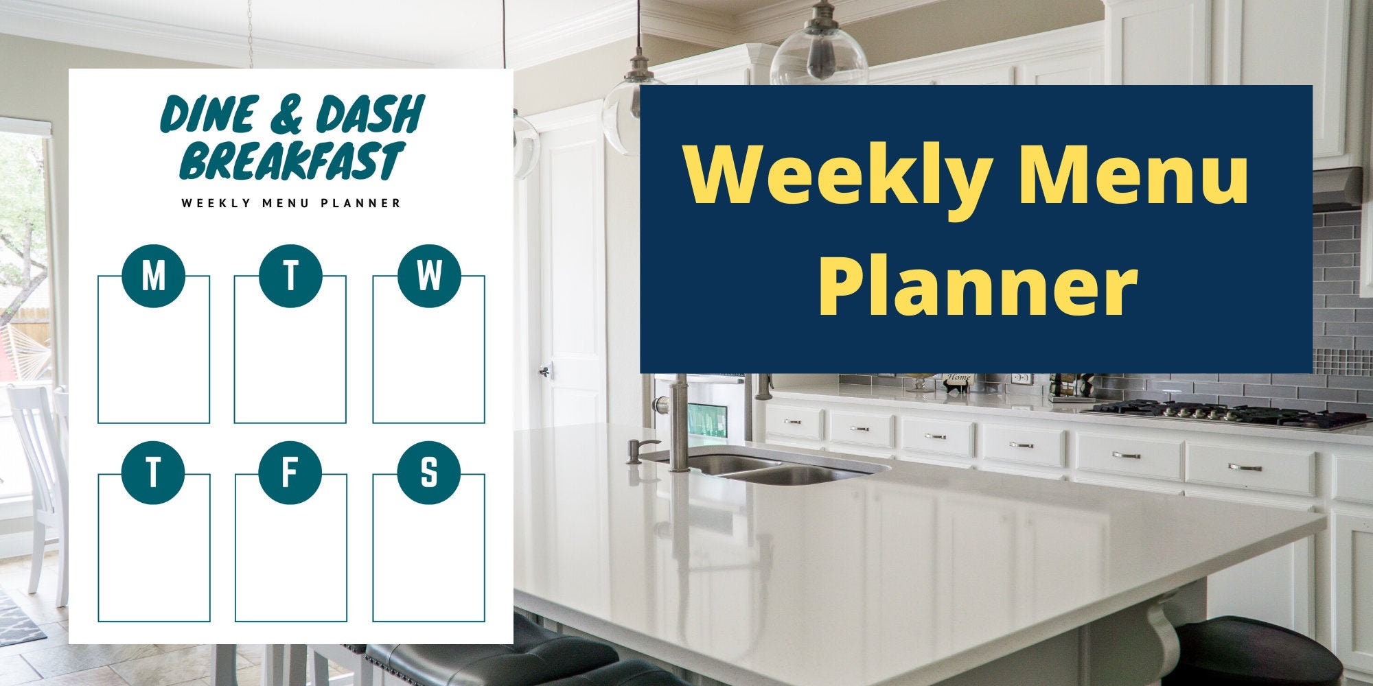 Dine & Dash Weekly Menu Meal Planner - Etsy UK