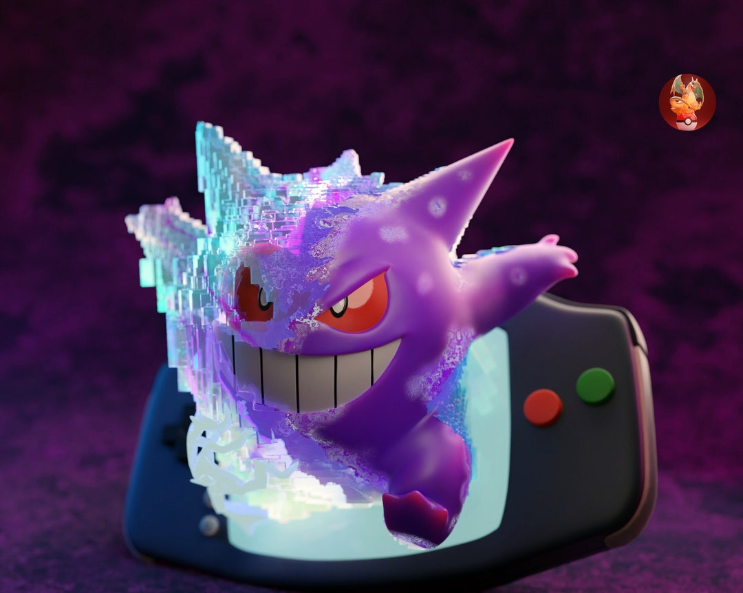 Gengar Gameboy Fan Art Action Figure 4k Resin - Etsy