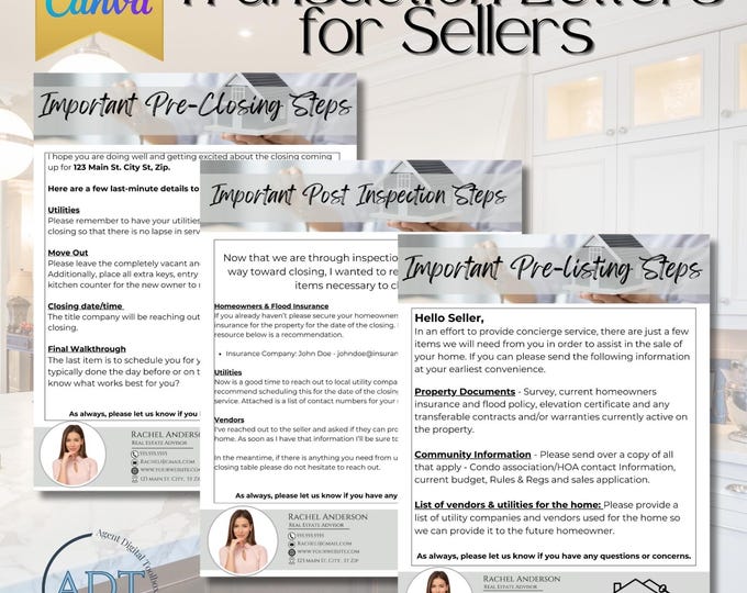 Seller Template Bundle | Editable Canva Templates for Realtors ...