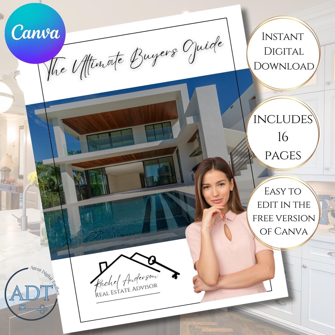 Home Buying Guide Editable Canva Template Real Estate Buyer Packet ...