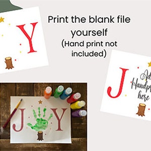 Handprint Christmas Art, JOY Handprint Craft, Christmas Keepsake ...