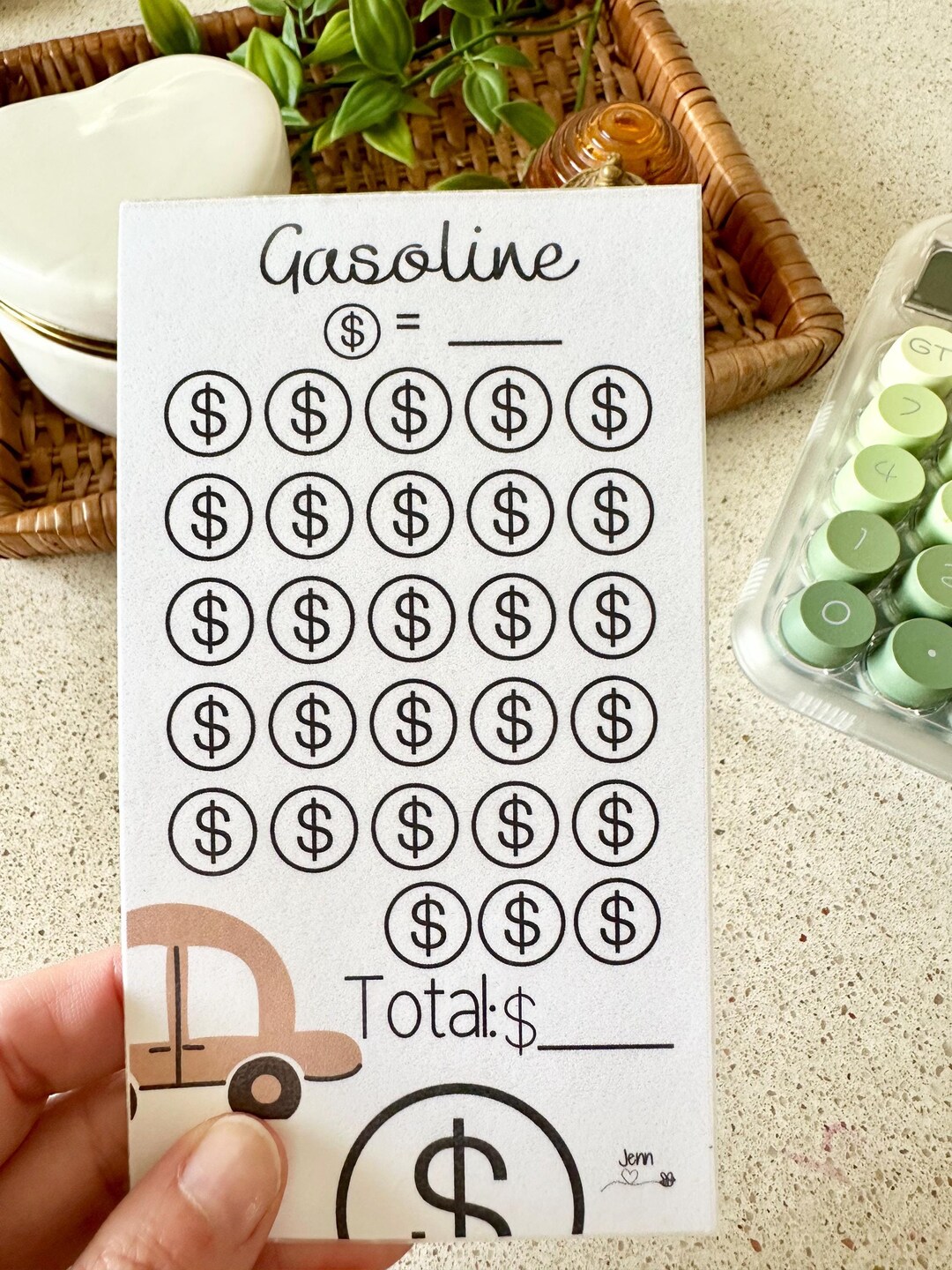 Gasoline A6 Savings Tracker | Laminated | Reusable Sinking Funds ...