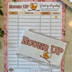 Round up Savings Challenge | Instant Download W/ Dashboards | A5 A6 ...