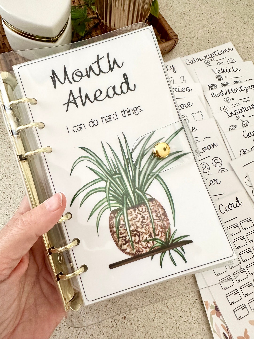 Month Ahead Trackers Bundle | 15 Categories | A6 Cash Binder | Savings ...