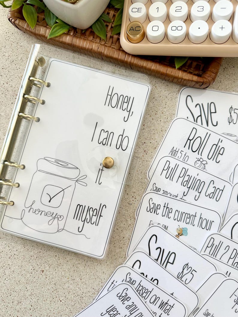 DIGITAL Honey To-do Cards Binder Kit | Savings Challenges | PDF Instant ...