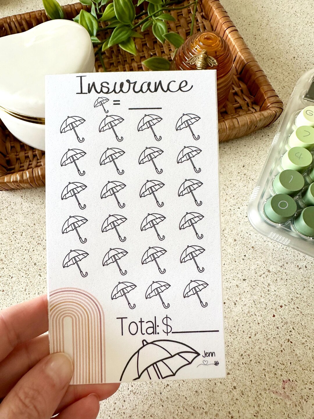 Insurance A6 Savings Tracker Laminated | Reusable Sinking Funds Tracker ...