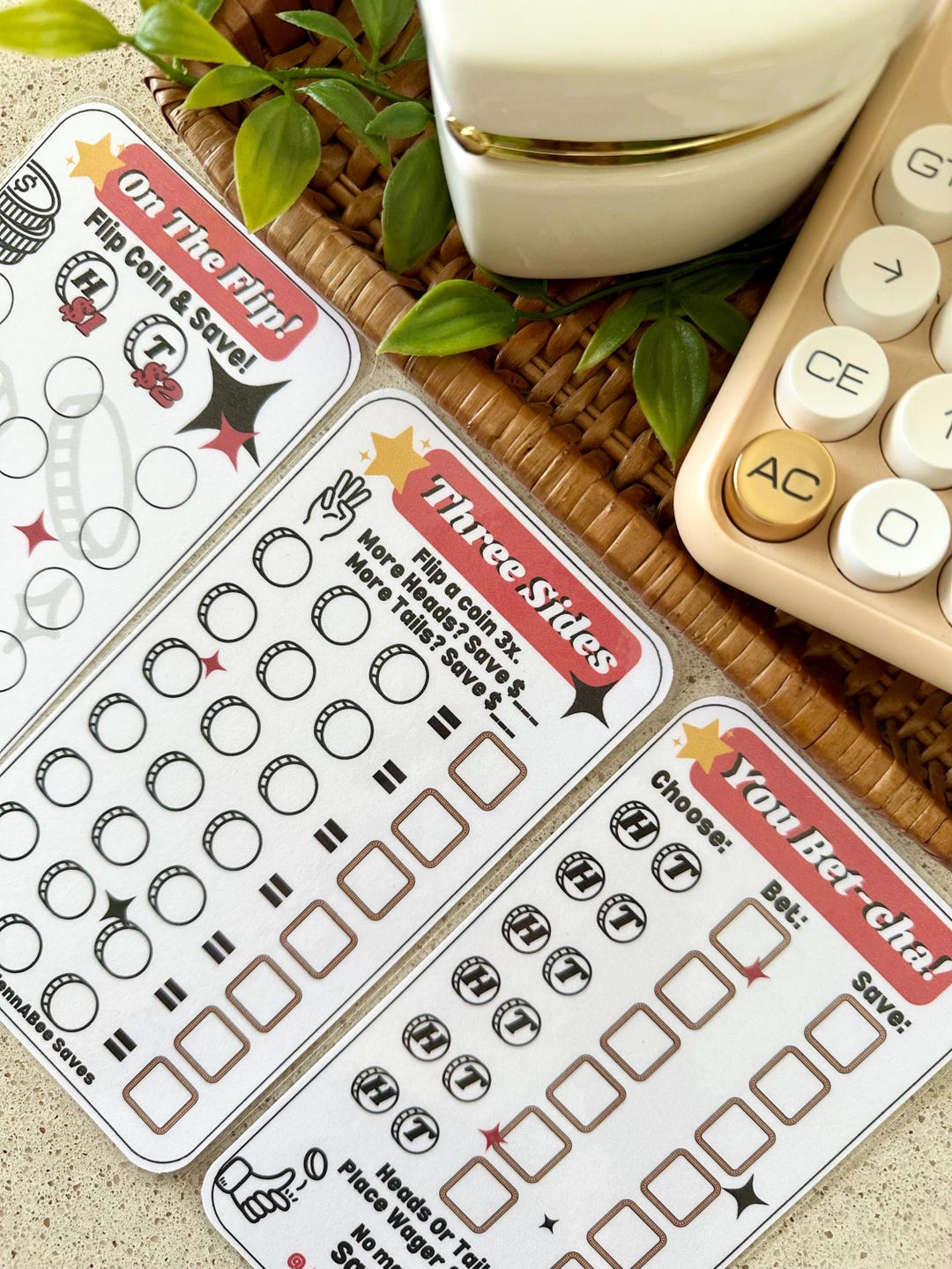 Flip A Coin A6 Savings Challenges | Laminated | Reusable Sinking Funds ...