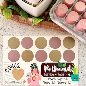 Pothead Plant Lady Scratch off Games | Double Sided Savings Challenges ...