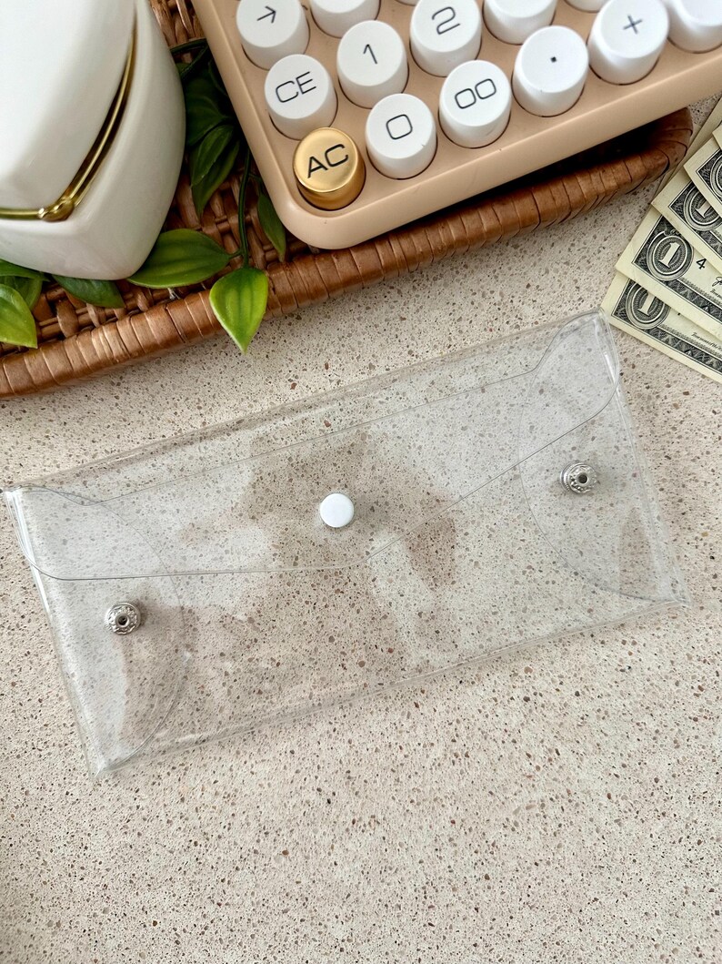Clear Bank Cash Bag | Cash Stuffing | Cash Envelope | Cash Budgeter - Etsy