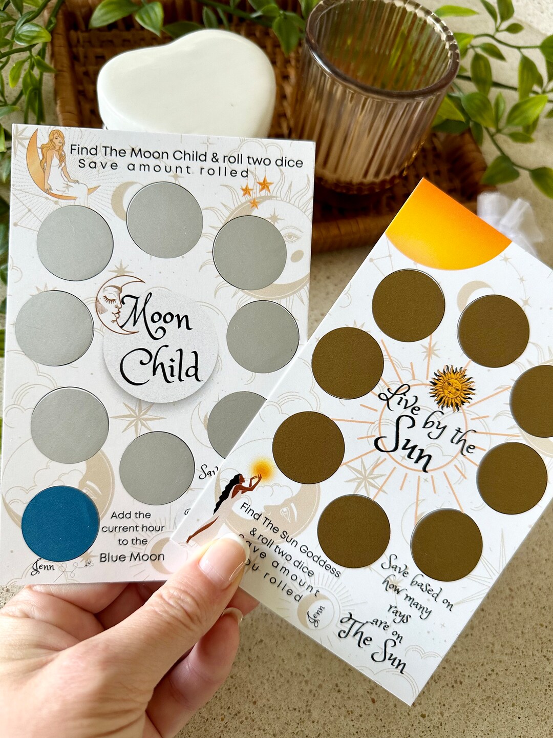 Moon Sun Scratch off Games | Double Sided Savings Challenges | Cash ...