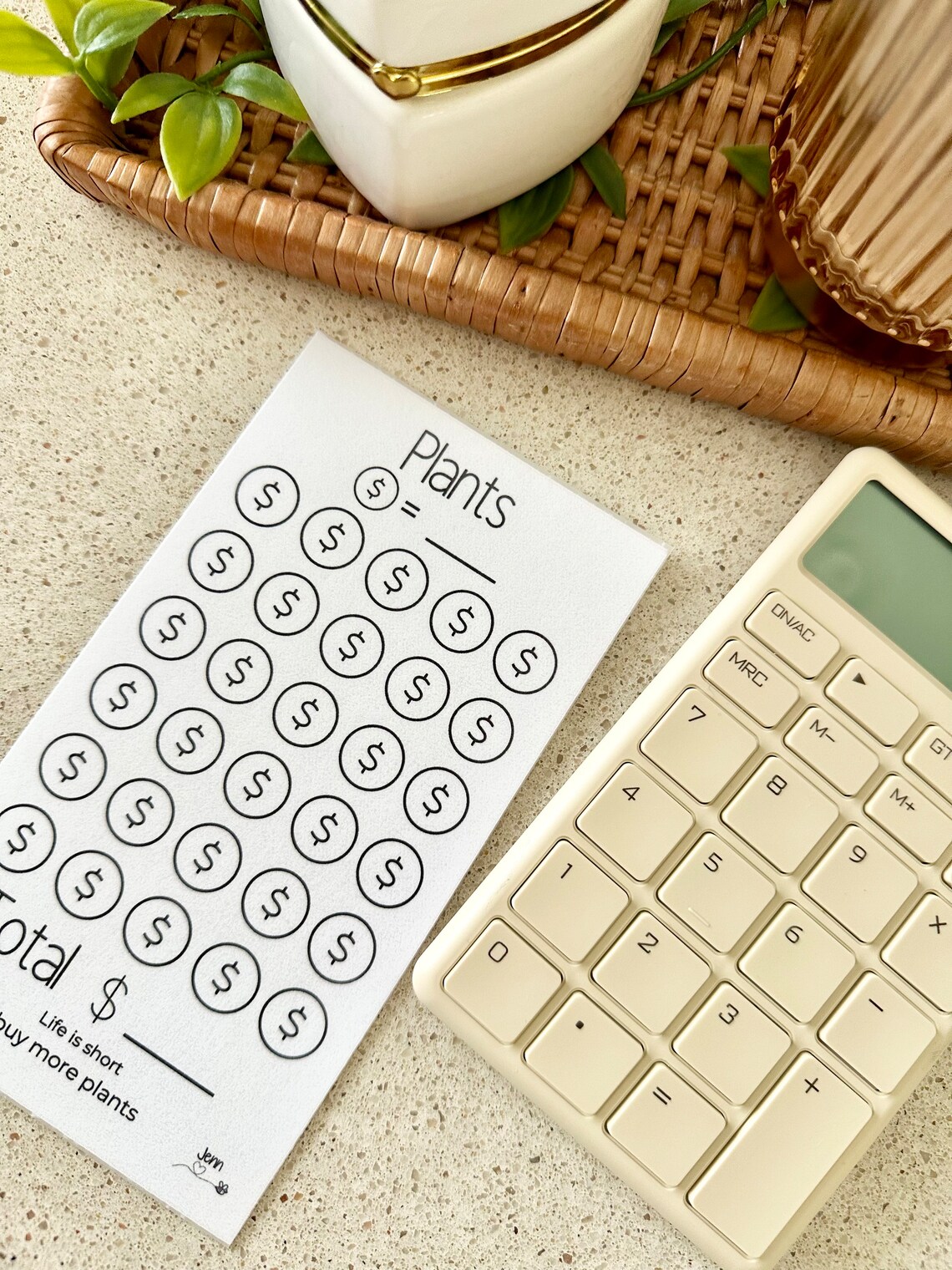 Plant Lover A6 Savings Challenge Tracker | Laminated Reusable Sinking ...