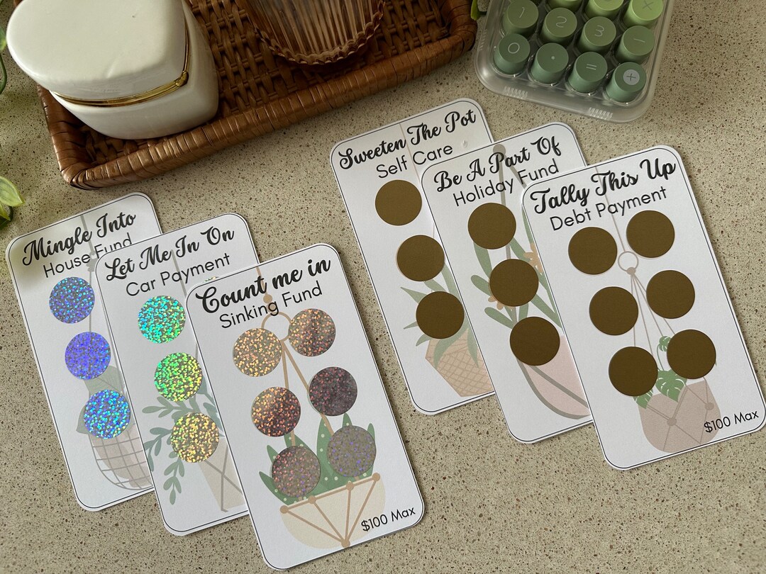 Add on Scratch off Set | A6 Sized Savings Challenges | Cash Stuffing ...