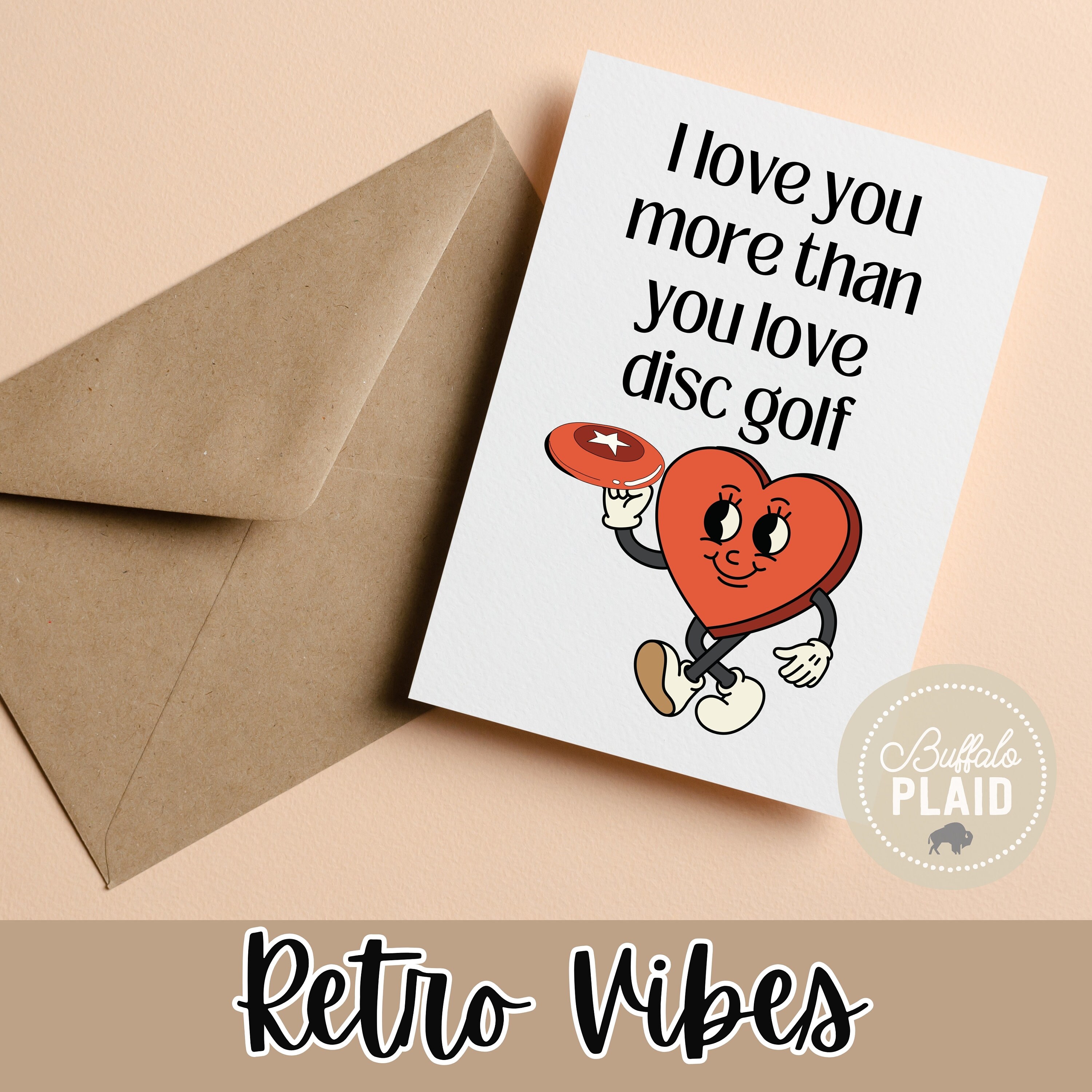 Disc Golf Card Printable Valentine Card Gift for Husband Disc Golf Card ...