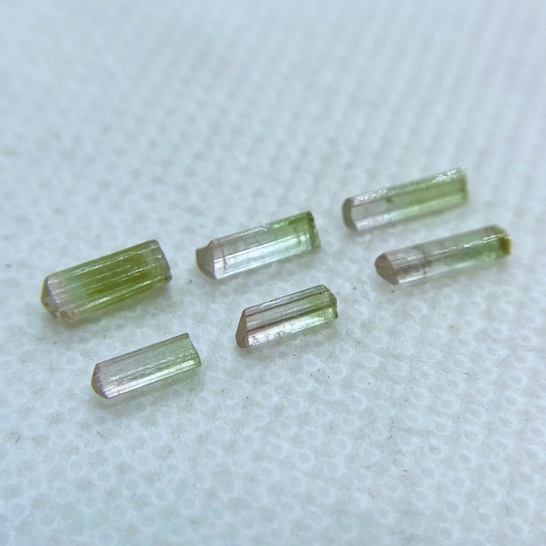Set of Watermelon (pink-green) Gem Tourmaline Crystals Form Afghanistan ...