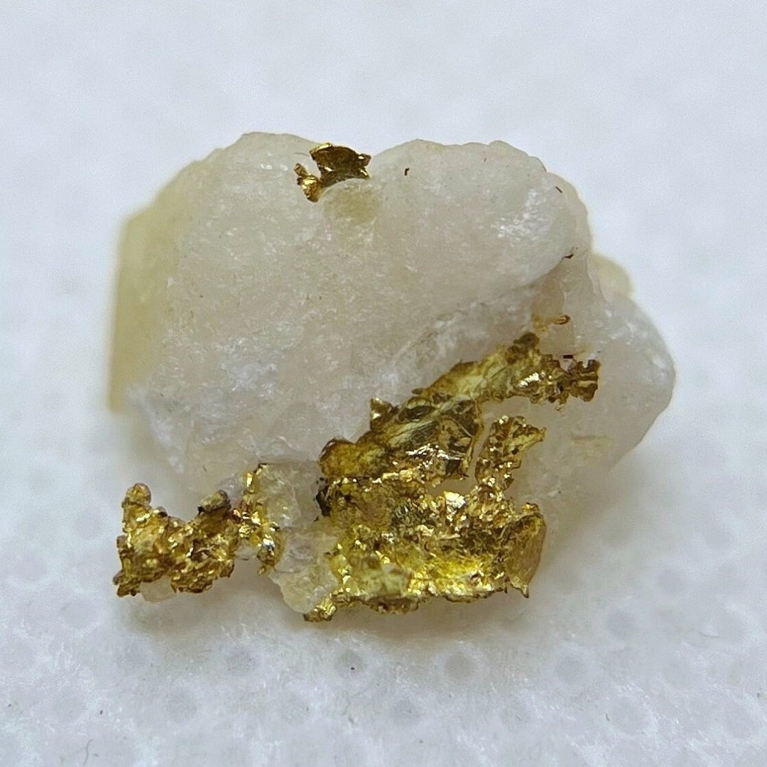 Natural Native Gold in Quartz Rough Crystal From Oriental Mine ...