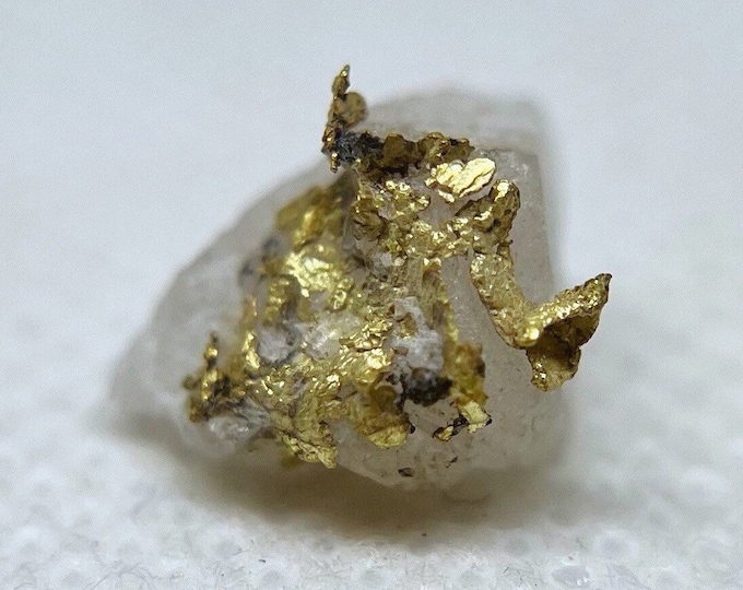 Natural Native Gold in Quartz Rough Crystal From Oriental Mine ...