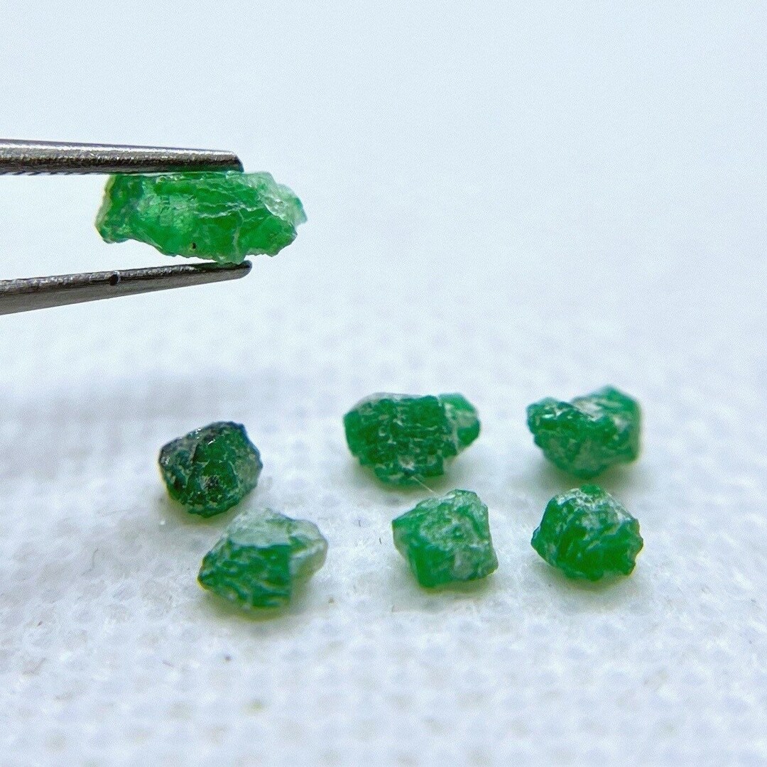 Natural Emeralds Gem Rough Crystals Set From Afghanistan. - Etsy