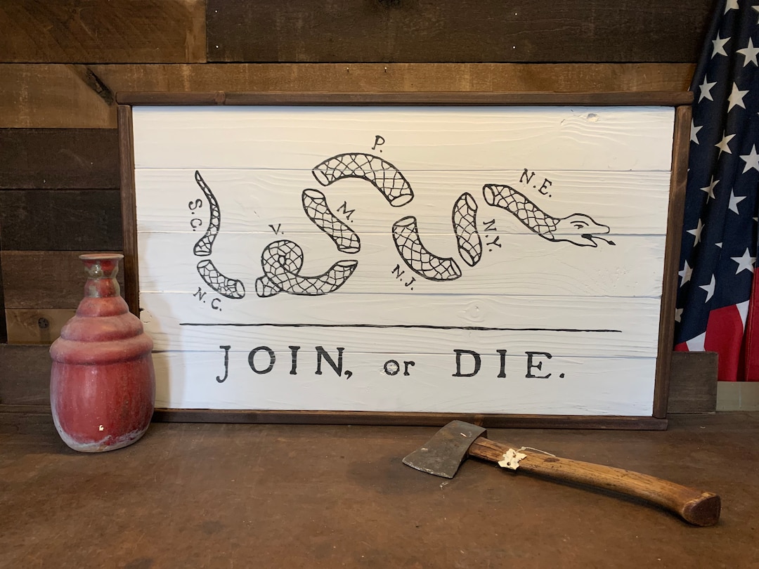 Join or Die Flag Join or Die Join or Die Snake Patriotic - Etsy