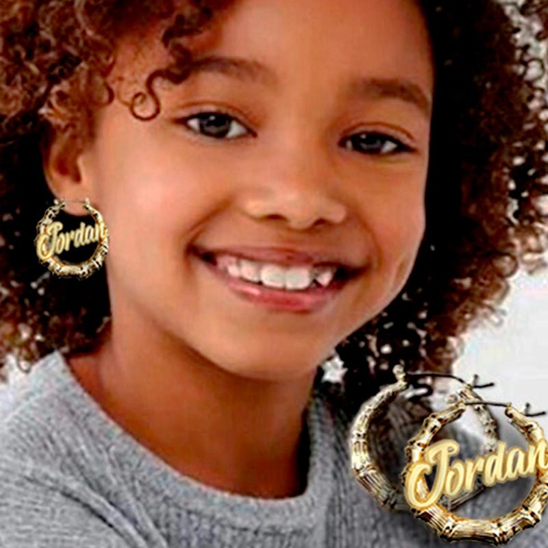 Custom Name Earrings - Etsy