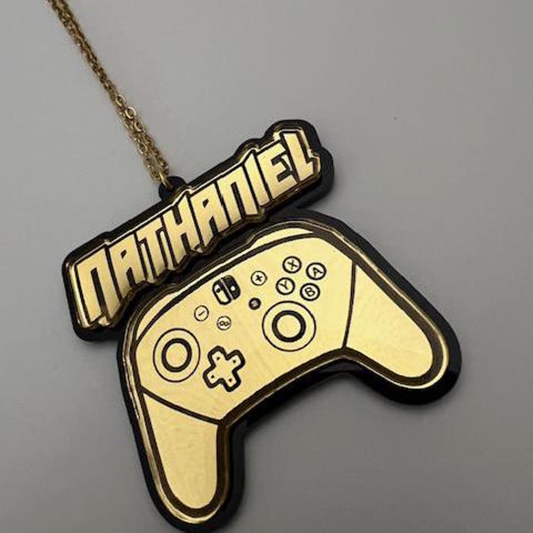 Pendant Kid Characters Necklace Personalized Jewelry in Gold Acrylic ...