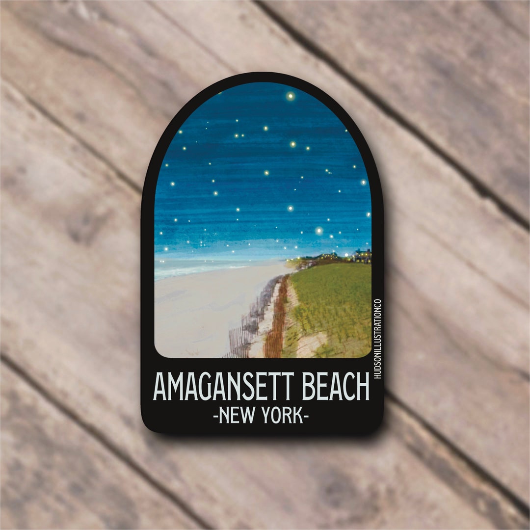 Waterproof Sticker, Magnet, Print, or Postcard Amagansett Beach New ...