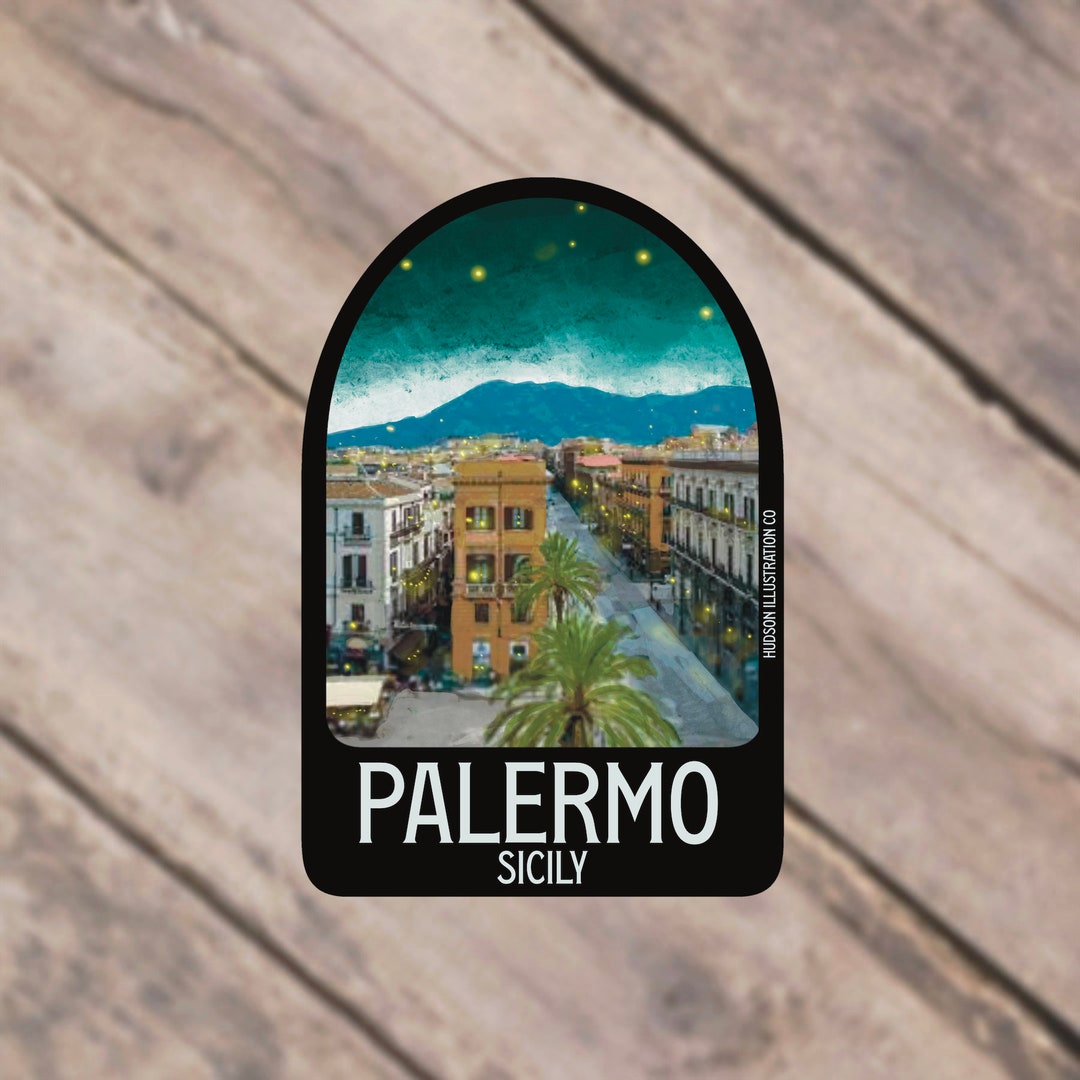 Palermo Sicily Waterproof Sticker Magnet Print or Postcard - Etsy