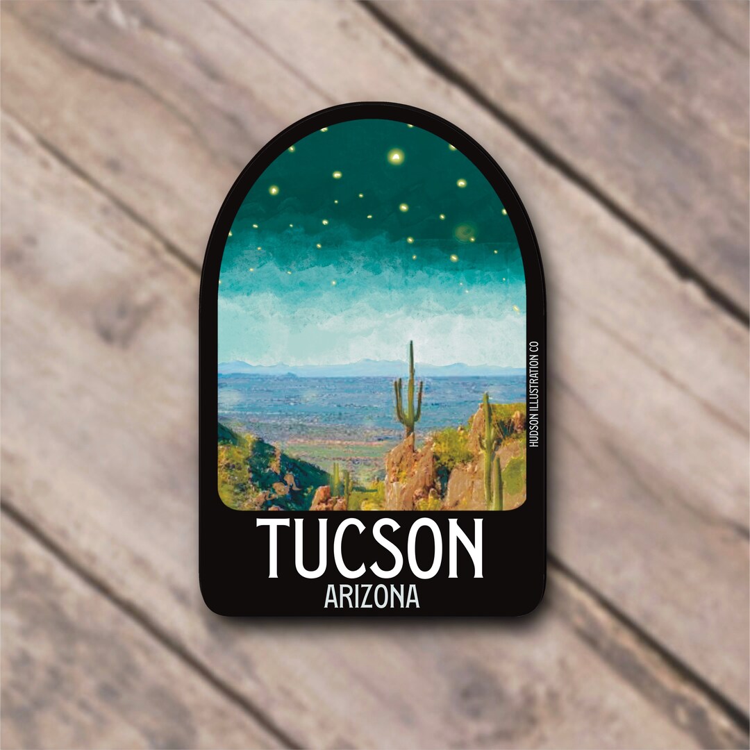 Tucson Arizona Waterproof Sticker, Magnet, Print, or Postcard Gift ...