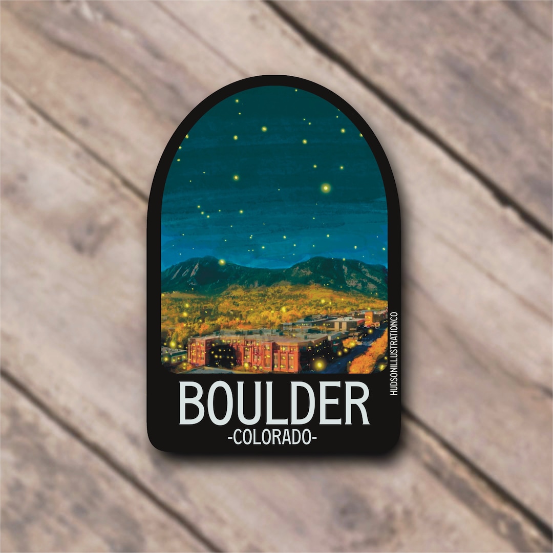 Waterproof Sticker, Magnet, Print, or Postcard Boulder Colorado Rocky ...