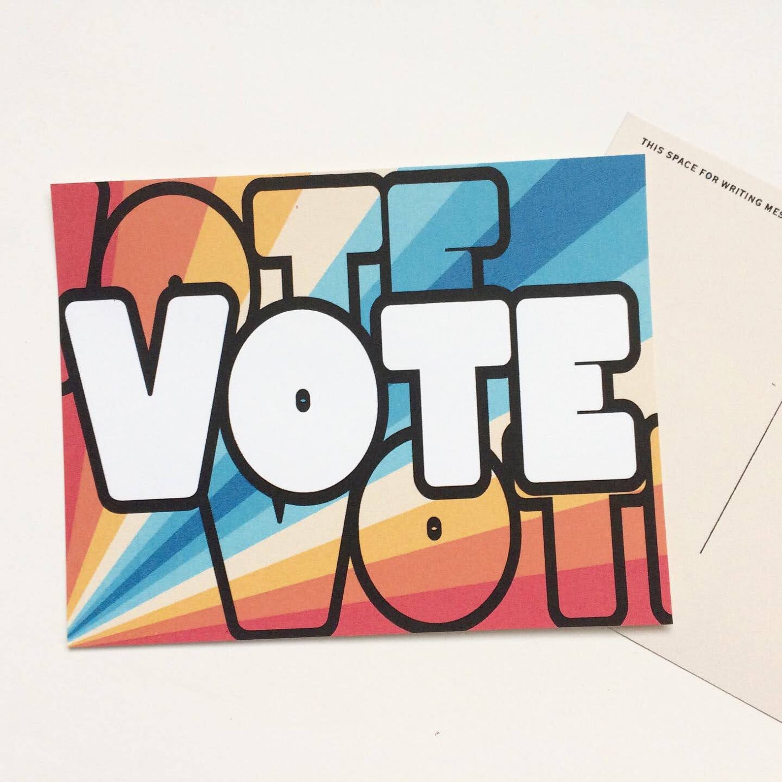 Retro 1970s Style VOTE Postcard Snail Mail Home Decor - Etsy