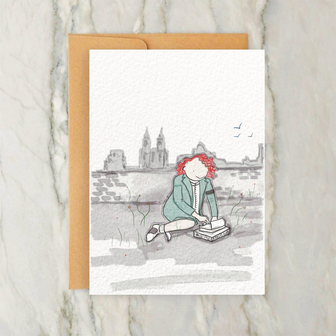 1940s Person Writing 4x5 Greeting Card WW2 Spy SOE Red Hair Gift Idea ...