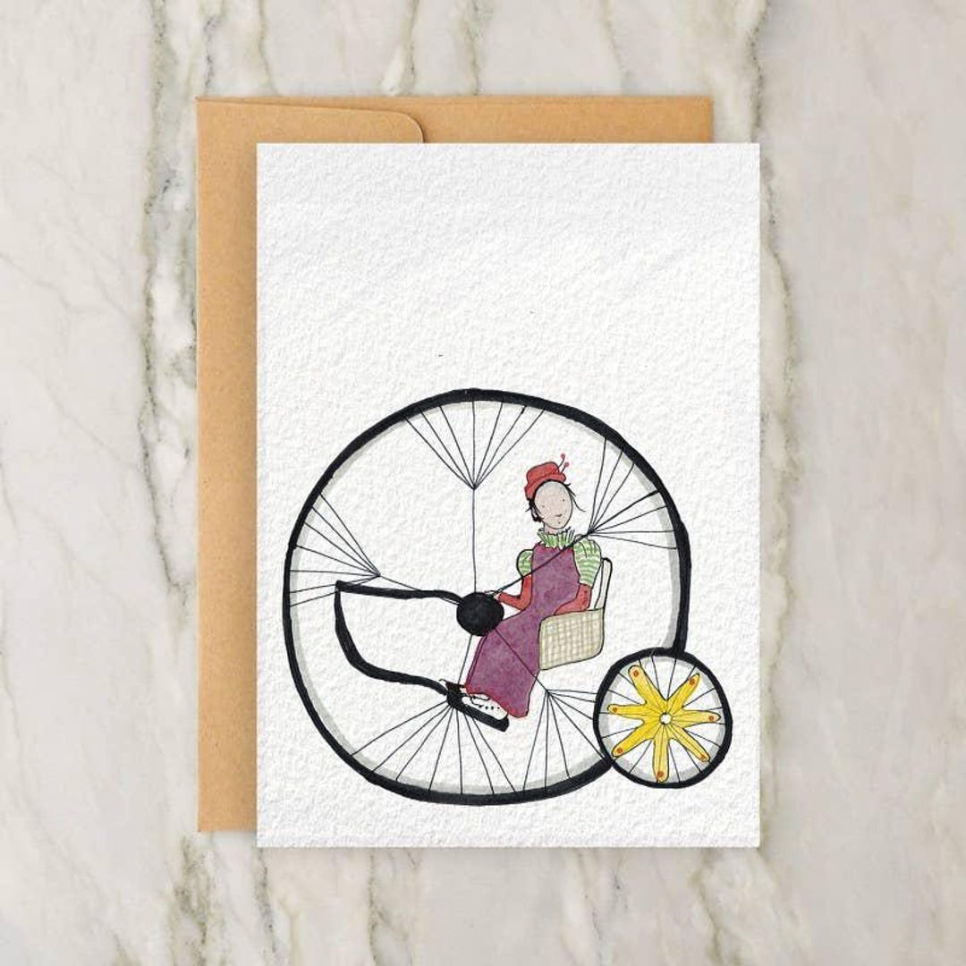 Victorian Wheel Vehicle 4x5 Greeting Card steampunk Style Gift Idea for ...