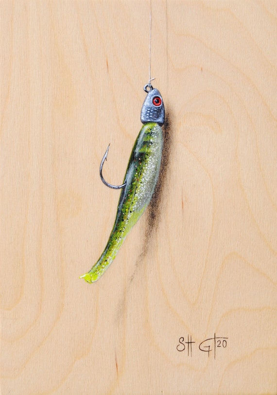 Bait Stealer Print Saltwater Fishing Fishing Art Trout | Etsy