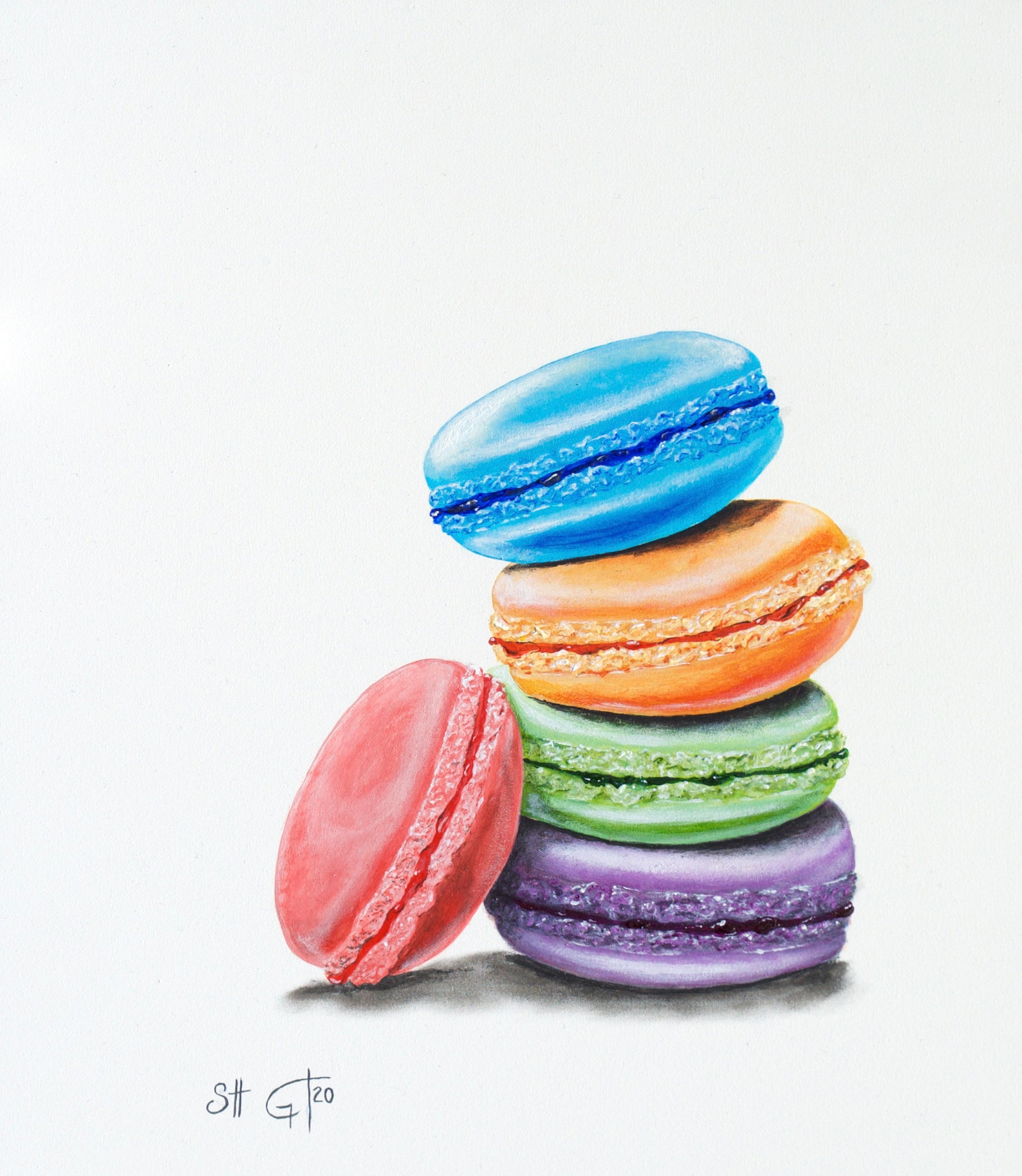 Macaron Print Fine Art Print Original Realism Acrylic - Etsy