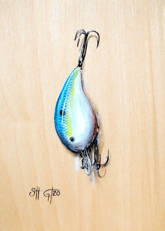 Crankbait Print Fishing Lure Fishing Art Bass Fishing Art | Etsy